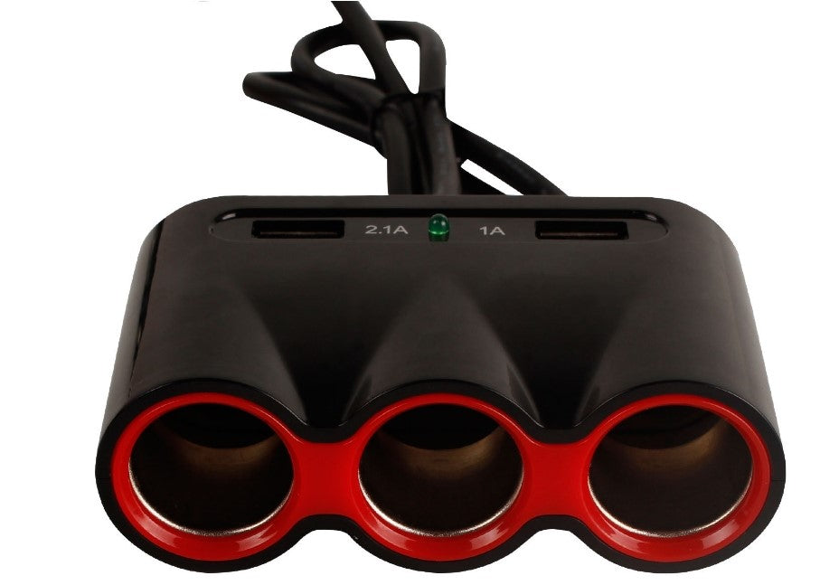 Triple Cigarette Adapter + USB – 4x4 And More